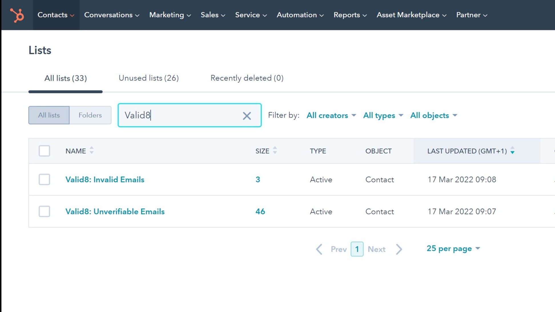 Valid8 Email Validation - App for HubSpot